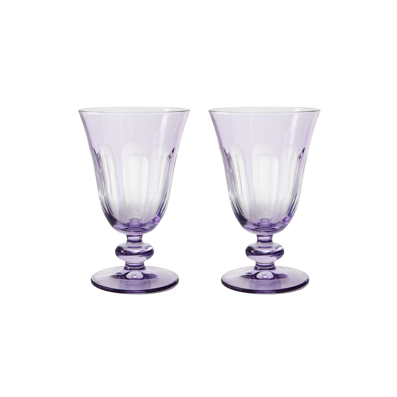 Rialto Glass Tulip Set2 Amethyst Statement Theory